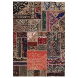 Handmade One-of-a-Kind Patchwork Wool Rug (Pakistan) - 3'10 x 5'9 - Bed ...