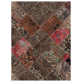 Handmade One-of-a-Kind Patchwork Wool Rug (Pakistan) - 4'9 x 6'3 - Bed ...