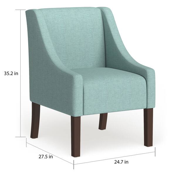 Homepop Modern Swoop Arm Accent Chair - Aqua Blue - Bed Bath & Beyond ...