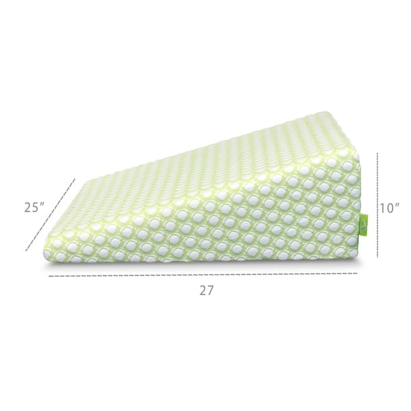 Sleep Yoga Wedge pillow - With 10" memory foam medium firm - Bed Bath ...