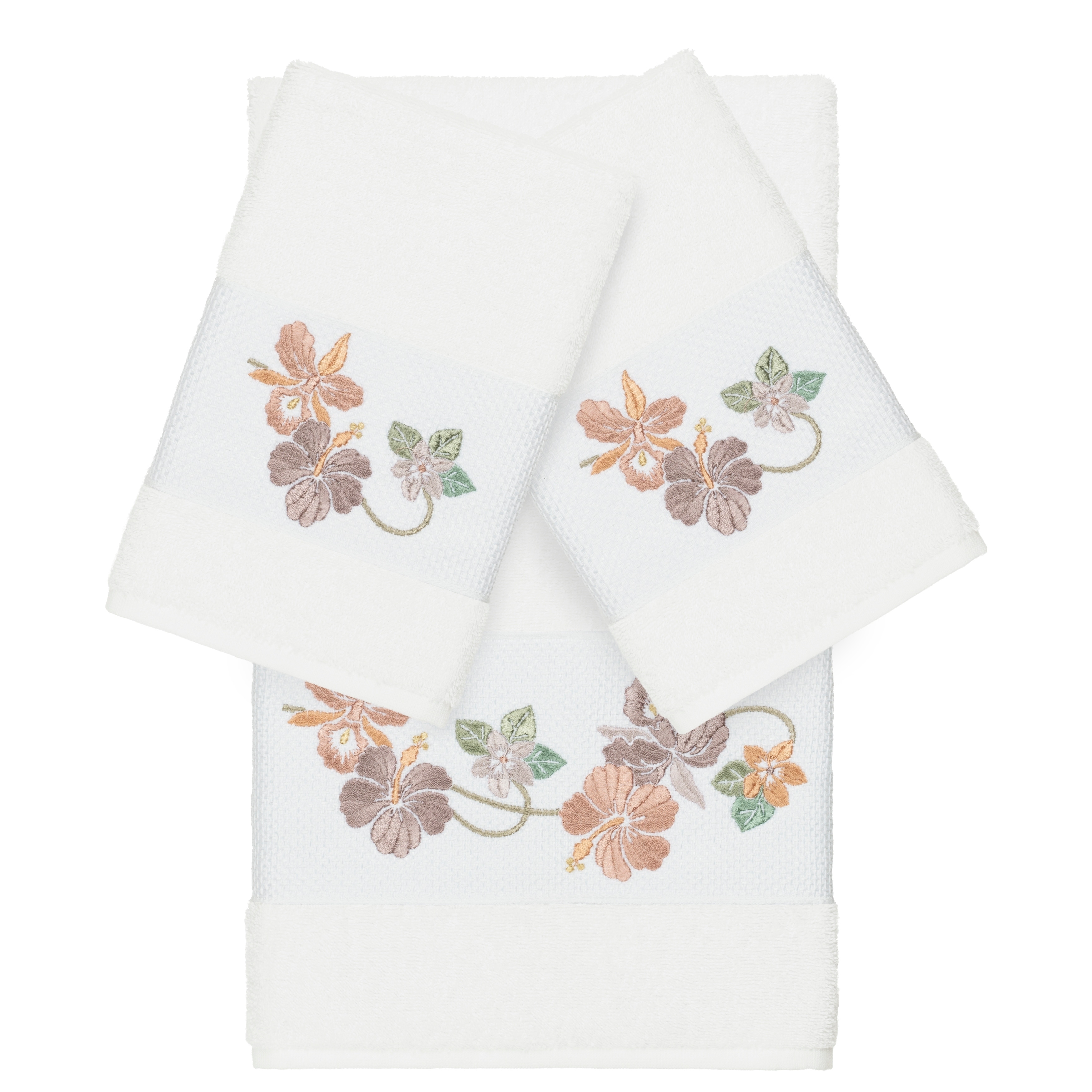 Authentic Hotel and Spa Turkish Cotton Floral Vine Embroidered Teal ...