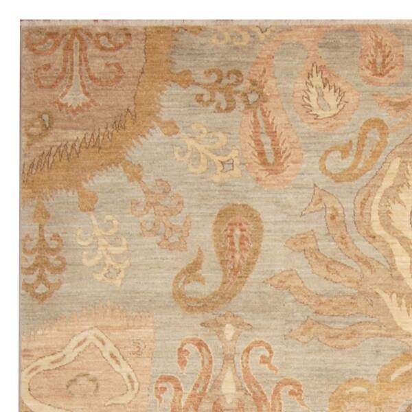 Handmade One-of-a-Kind Ikat Wool Rug (India) - 8' x 10' - Bed Bath ...