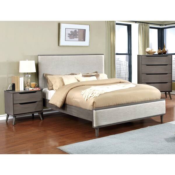 Furniture of America Corrine II Mid-century Modern King Platform Bed ...