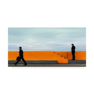 Mikhail Potapov 'Orange Wall Portrait' Canvas Art - Multi-color - Bed ...