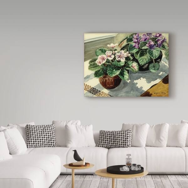 Jan Benz 'African Violets' Canvas Art - Multi-color - On Sale - Bed ...