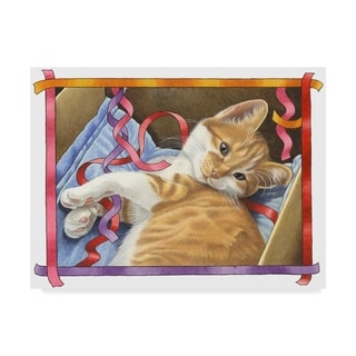 Francien Van Westering 'Kitten And Ribbon' Canvas Art - Multi-color ...