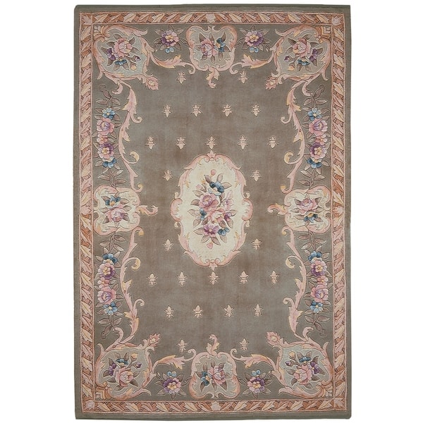 KAS Ruby Sage Fleur-De-Lis Aubusson Rug - 3'3 x 5'3 - Bed Bath & Beyond ...