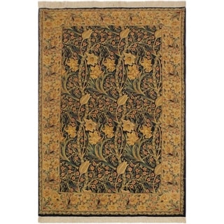 Dafodils Pak-Persian Dovie Blue/Lt. Tan Wool Rug (4'1 x 6'3) - 4 ft. 1 ...