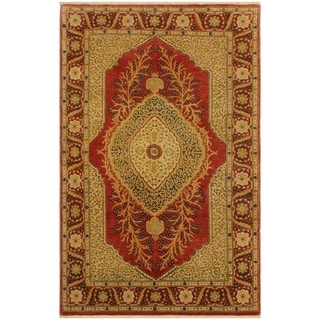 Istanbul Jenifer Pink/Rust Turkish Hand-Knotted Rug -4'2 x 6'1 - 4 ft ...