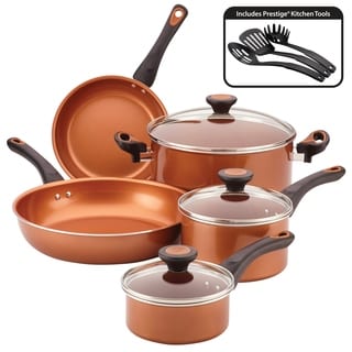 Farberware Glide Copper Ceramic Nonstick Cookware Set 11pc - Bed Bath ...
