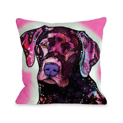 Black Lab Pillow by Dean Russo - Overstock - 21932970