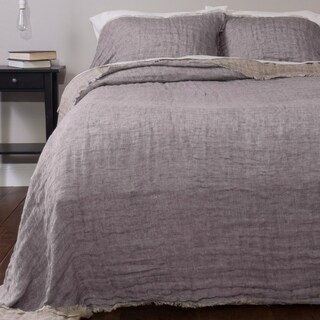 Jaden Reversible Linen Bedspread Set, Periwinkle - Bed Bath & Beyond ...
