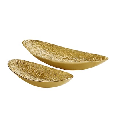 Mayan gold boats set of 2 - Overstock - 21947137