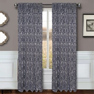 Softline Linette Embroidered Rod Pocket Panel - Bed Bath & Beyond ...