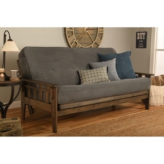Somette Tucson Queen-size Futon Set with Storage Drawers in Rustic ...