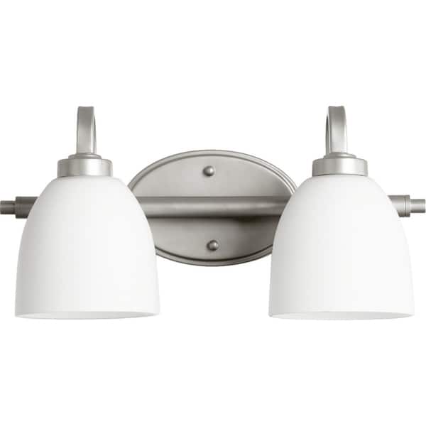 Reyes Satin Opal 2-light Vanity Lighting - Bed Bath & Beyond - 22037594