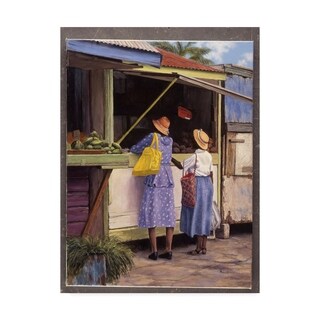 Bill Makinson 'Miss Violet And Daisy' Canvas Art - Grey - Bed Bath ...