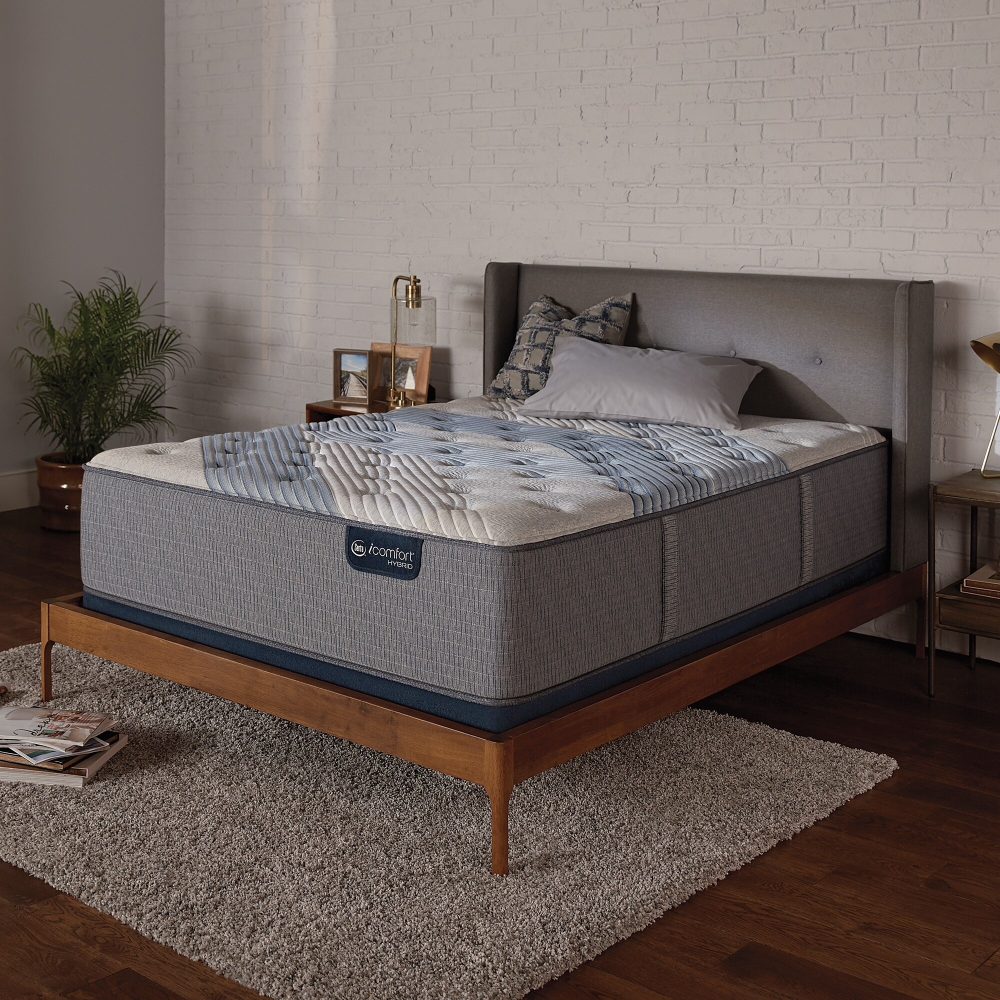 iComfort Blue Fusion 3000 15 inch Plush Hybrid Mattress Set Bed Bath Beyond 22064771
