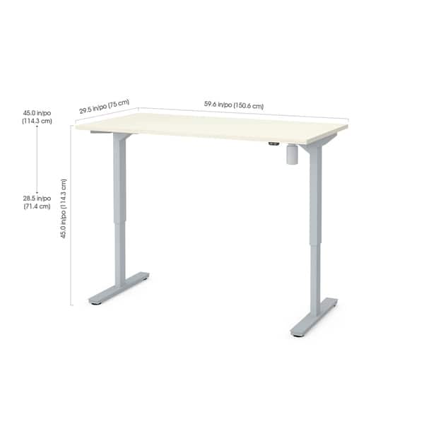 Bestar 30" x 60" Electric Height adjustable table - Bed Bath & Beyond ...
