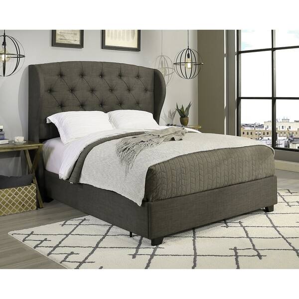 Republic Design House Archer Upholstered Tufted Wingback Bed - Bed Bath ...