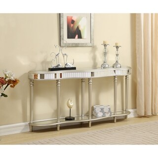 Somette Razzle Dazzle Metallic Console Table - 71"L x 12"W x 35"H - Bed ...