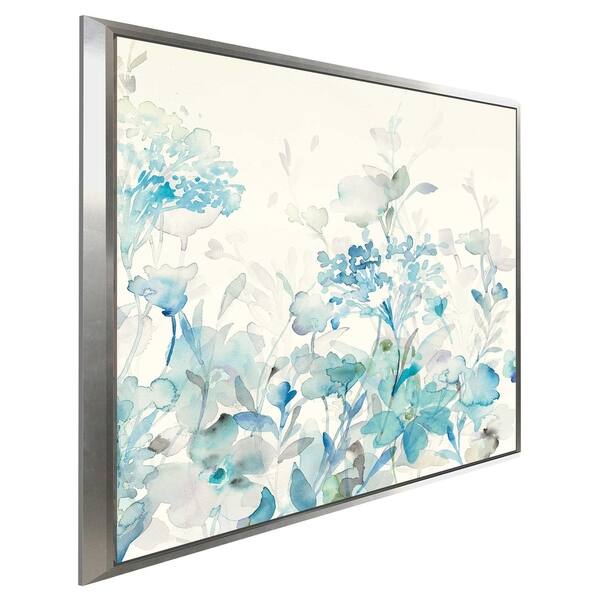 "Translucent Garden Blue I" Print on Canvas in Floating Frame - Bed ...