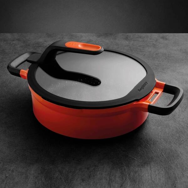 GEM Cast Alum NS 10.25" Cov Two-Handle Saute Pan, Caribbean Red - Bed ...