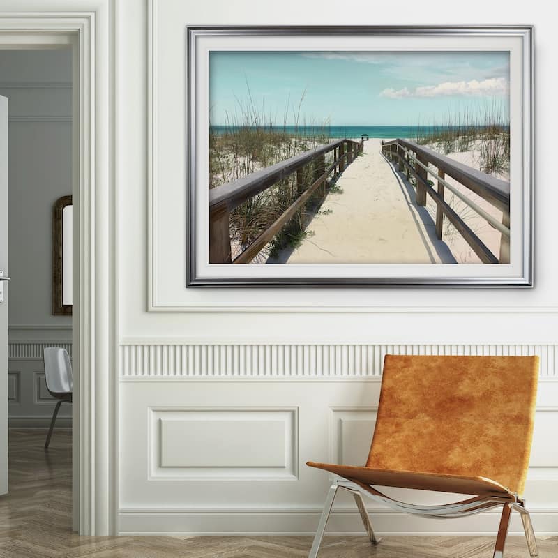 Welcome To Paradise-Premium Framed Print - blue, green, white, black ...