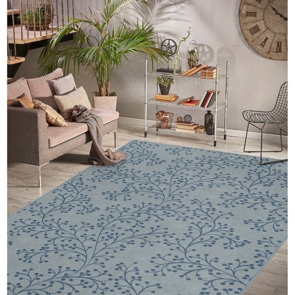 Brumlow Mills Bella in Blue, Floral Area Rug BLUE - 2'6" x 3'10" - Bed ...