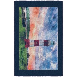 Brumlow Mills Lighthouse at Sunset, Kitchen and Entryway Nautical Beach ...