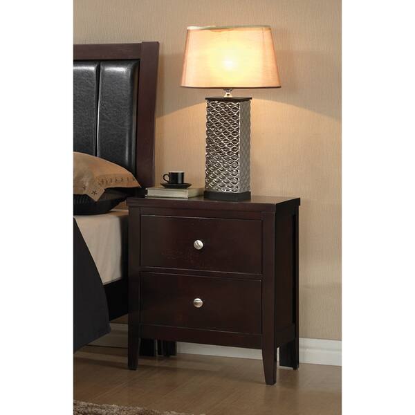 Copper Grove Angelina Cappuccino Wood 2-drawer Nightstand (As Is Item ...
