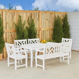 Surfside Eco-friendly 6-piece White Hardwood Dining Set by Havenside ...