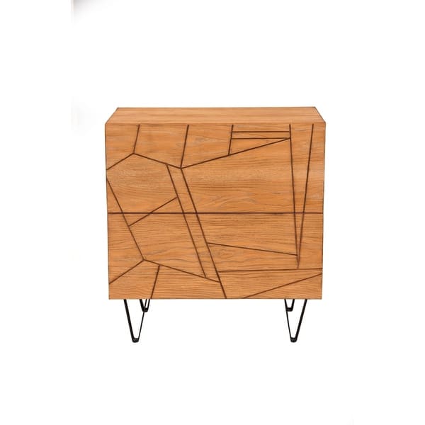 Alpine Furniture Trapezoid 2 Drawer Nightstand - Bed Bath & Beyond ...