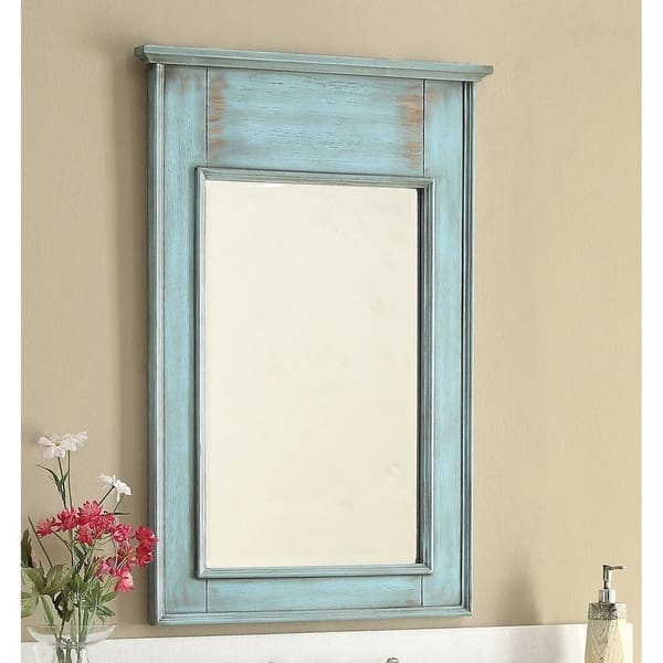 46" Benton Collection Abbeville Distressed Blue Bathroom Vanity - On ...