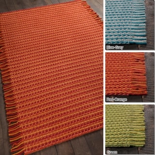 Artist's Loom Abagail Collection Hand-Woven Wool Shag Rug - Bed Bath ...