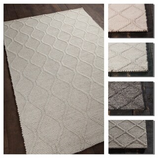 Artist's Loom Cathy Collection Hand-Woven Geometric Pattern Rug - Bed ...