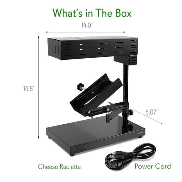 NutriChef PKCHMT18 Cheese Raclette Electric Cheese Warmer/Melter with ...