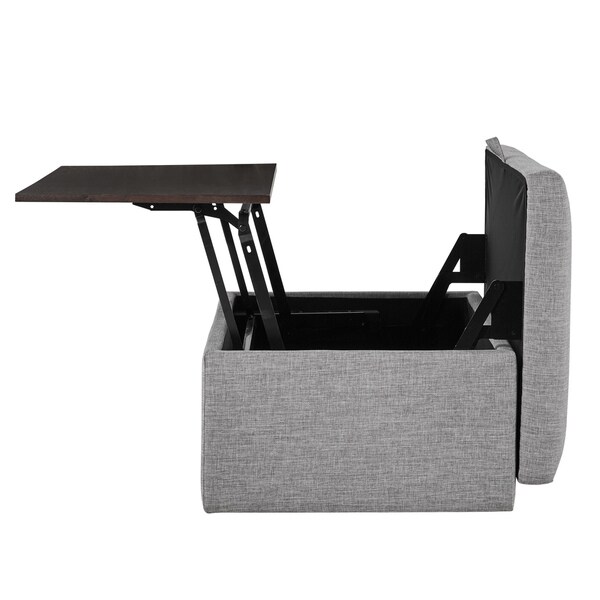 Landen lift top upholstered storage ottoman coffee table store