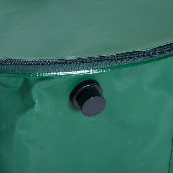 Outsunny 80 Gallon Rain Barrel Water Collection Tank Collapsible Runoff ...