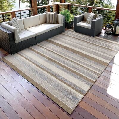 Carolina Weavers Boardwalk Collection Breezy Stripes Blue Area Rug ...
