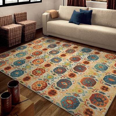 Carolina Weavers Brighton Collection Sahara Multi Area Rug - Overstock ...