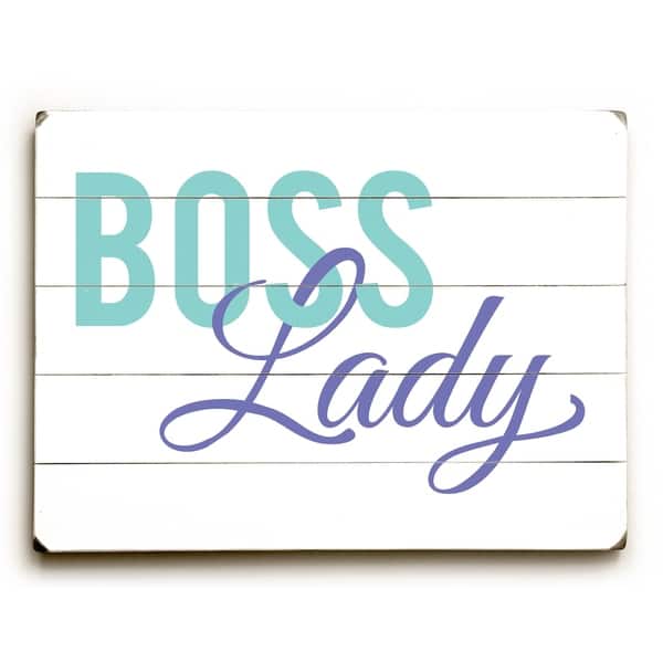Boss Lady - Multi Planked Wood Wall Decor by OBC - Bed Bath & Beyond ...
