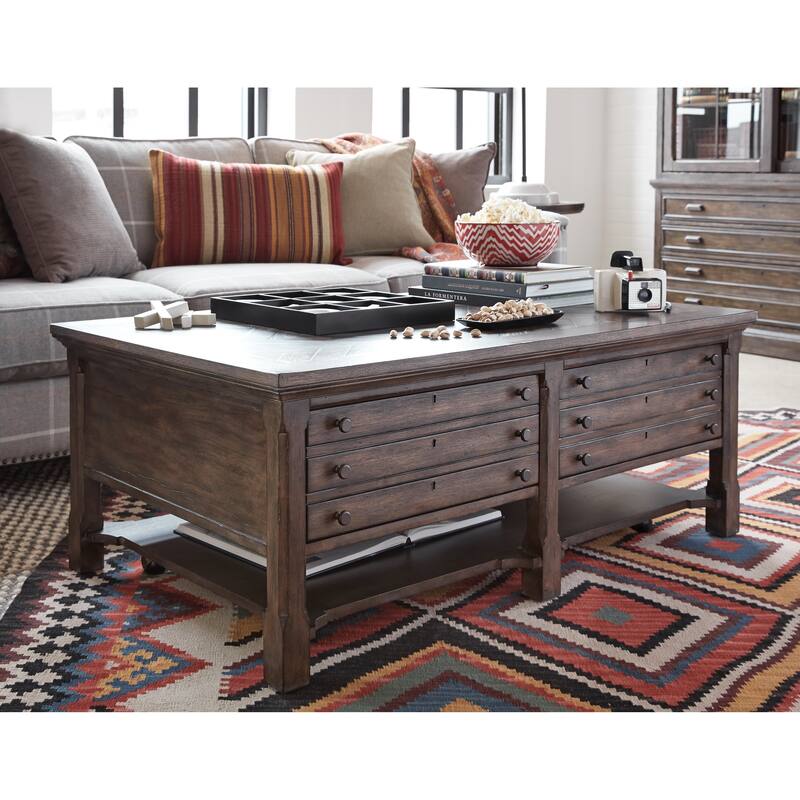Jefferson Market Traditional Coffee Table with Casters - Overstock ...