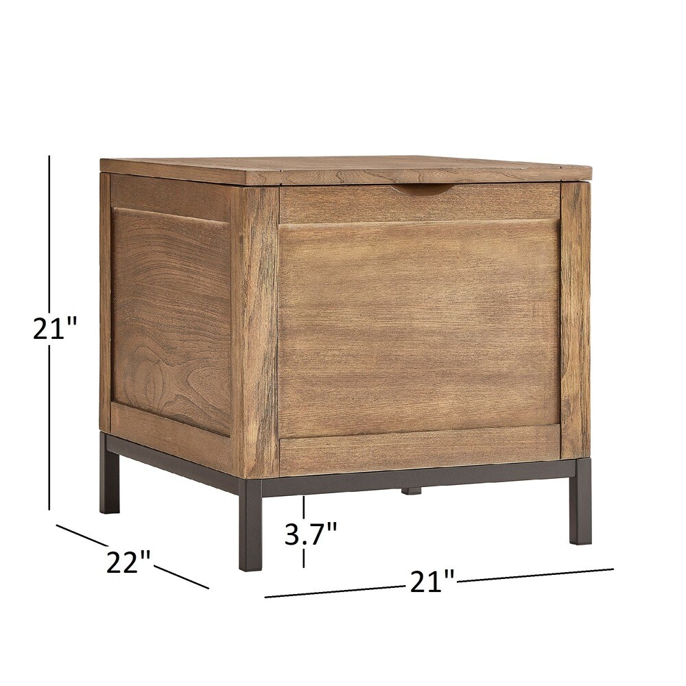 Chiu end table with storage store