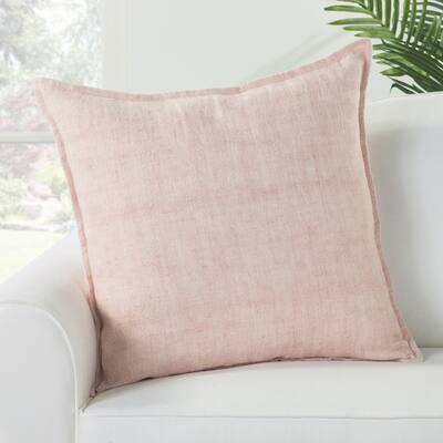 Bay Solid Light Pink Poly Throw Pillow - Overstock - 22426000