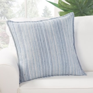 Augustine Stripe Blue/ White Poly Throw Pillow - Bed Bath & Beyond ...