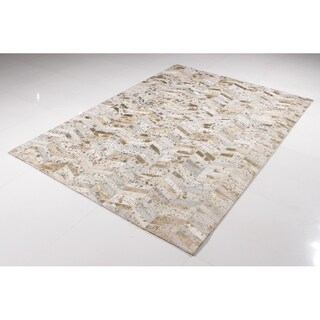 Metallic Chevron Cowhide Rug - Bed Bath & Beyond - 22438203