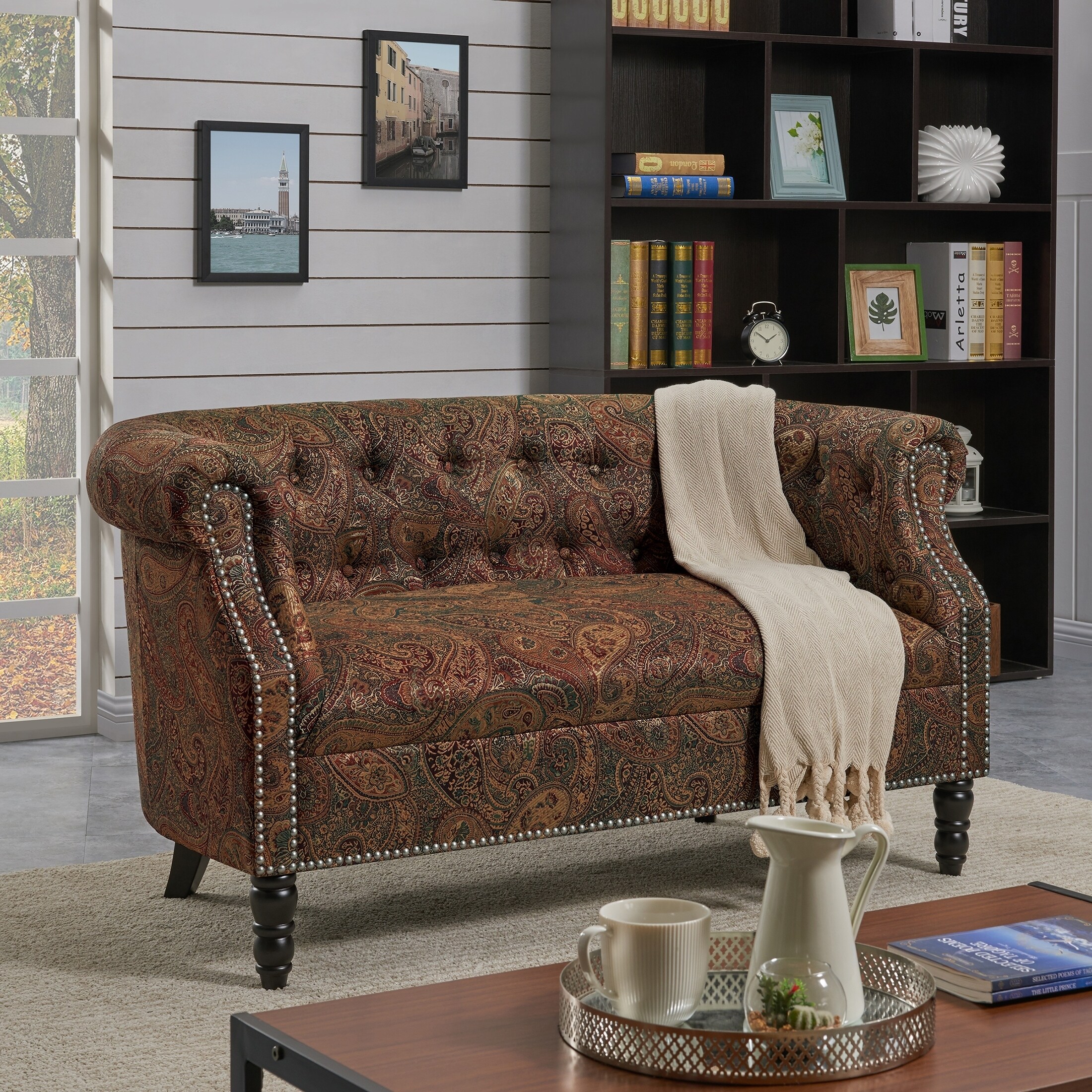 Handy Living Chesterfield Paisley Loveseat Bed Bath Beyond 22492129