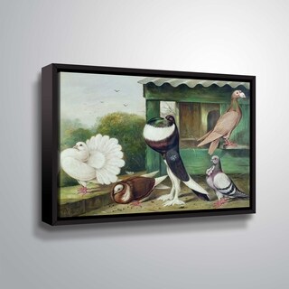 ArtWall Pouter Pigeons Floater Framed Canvas - Bed Bath & Beyond - 22506793