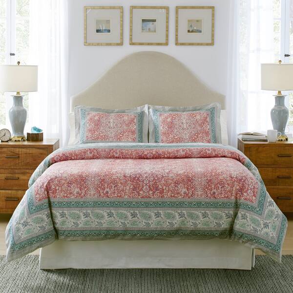 Pointehaven Casablanca Textured Print Luxury sized 3 pc Comforter Set ...